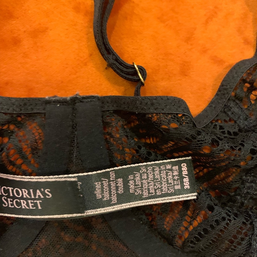 Black Lace Unlined Victoria Secret Sexy Bra Gem